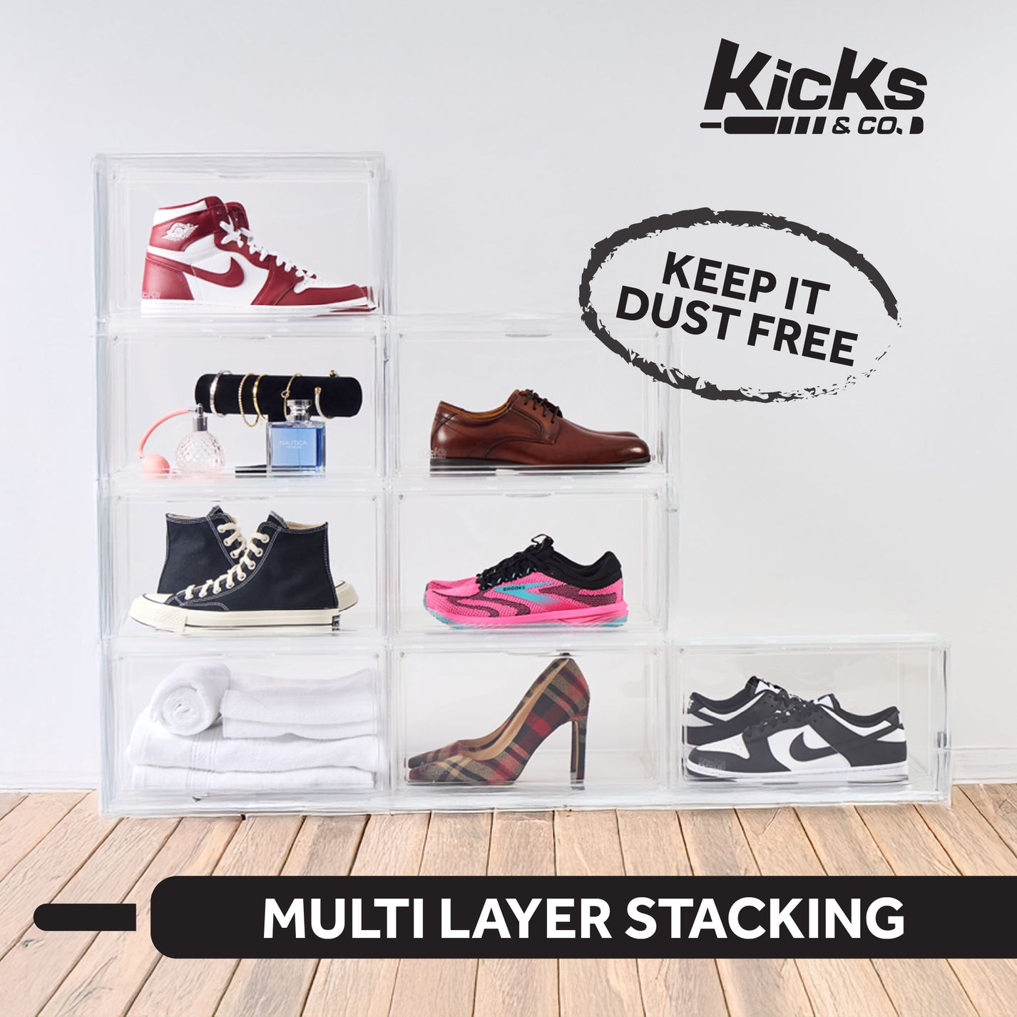 Kicks & Co Shoe Display Box XL, Stackable – Kicks and Co